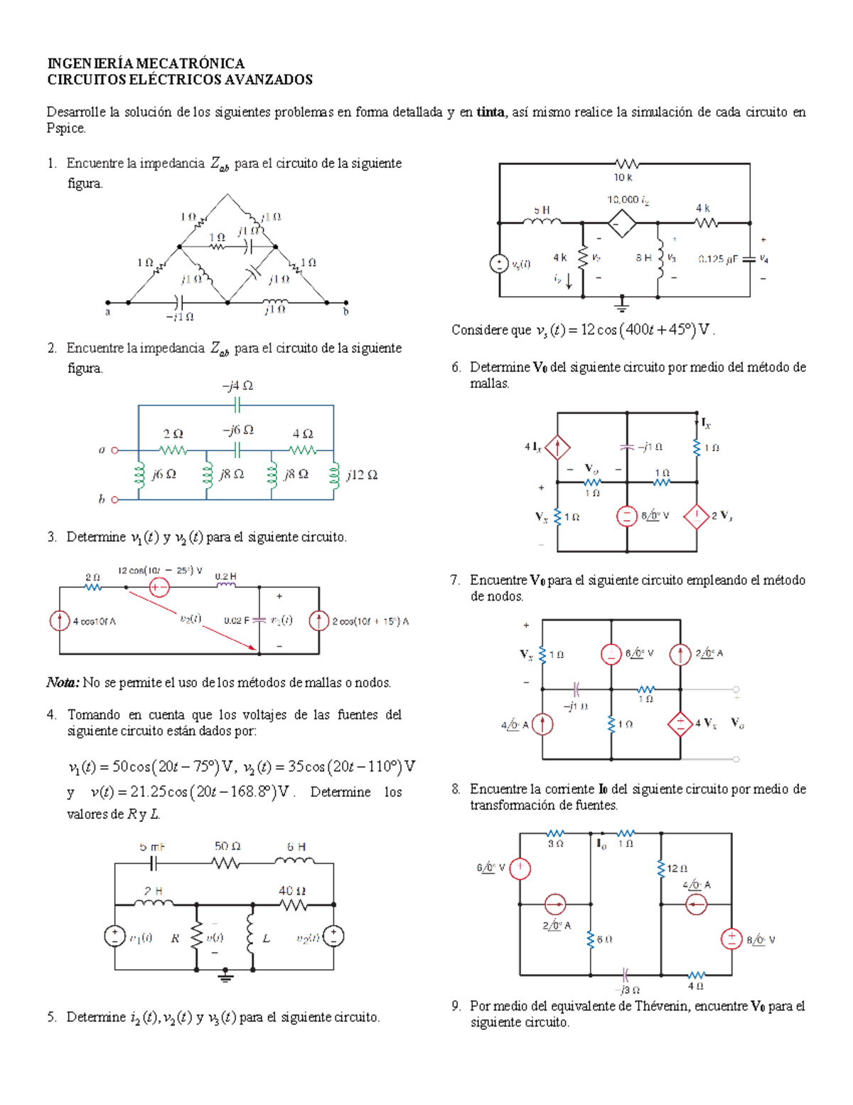 Teams 5 - Ejercicios de Circuitos Eléctricos Avanzados - Warning: TT: undefined function: 32 ...