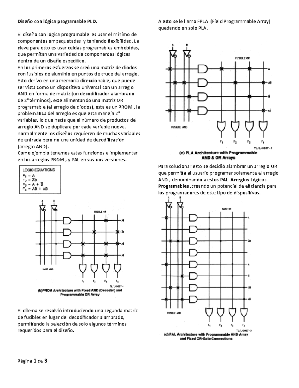 3. Dispositivos de Lógica Programable (PLD) - Diseño con lógica ...