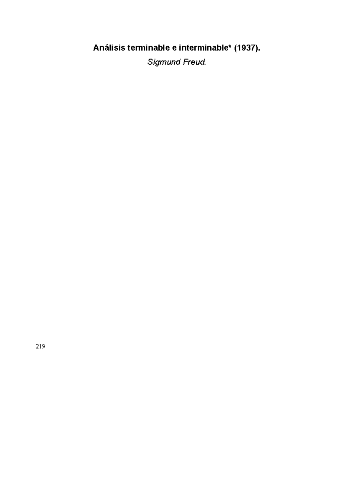 P.13.A. Análisis terminable e interminable - Freud - 219 Análisis ...
