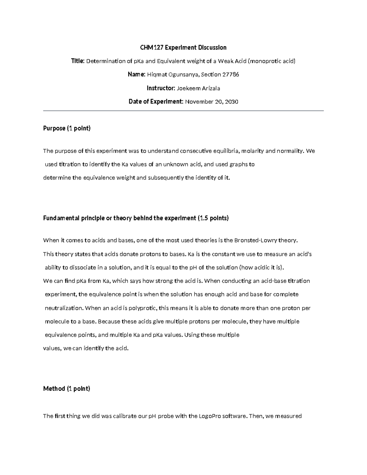 Polyprotoccopy copy - Lecture note - CHM127 Experiment Discussion Title ...
