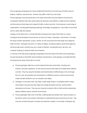 Physical geology terms - Physical Geology Study of the earth materials ...