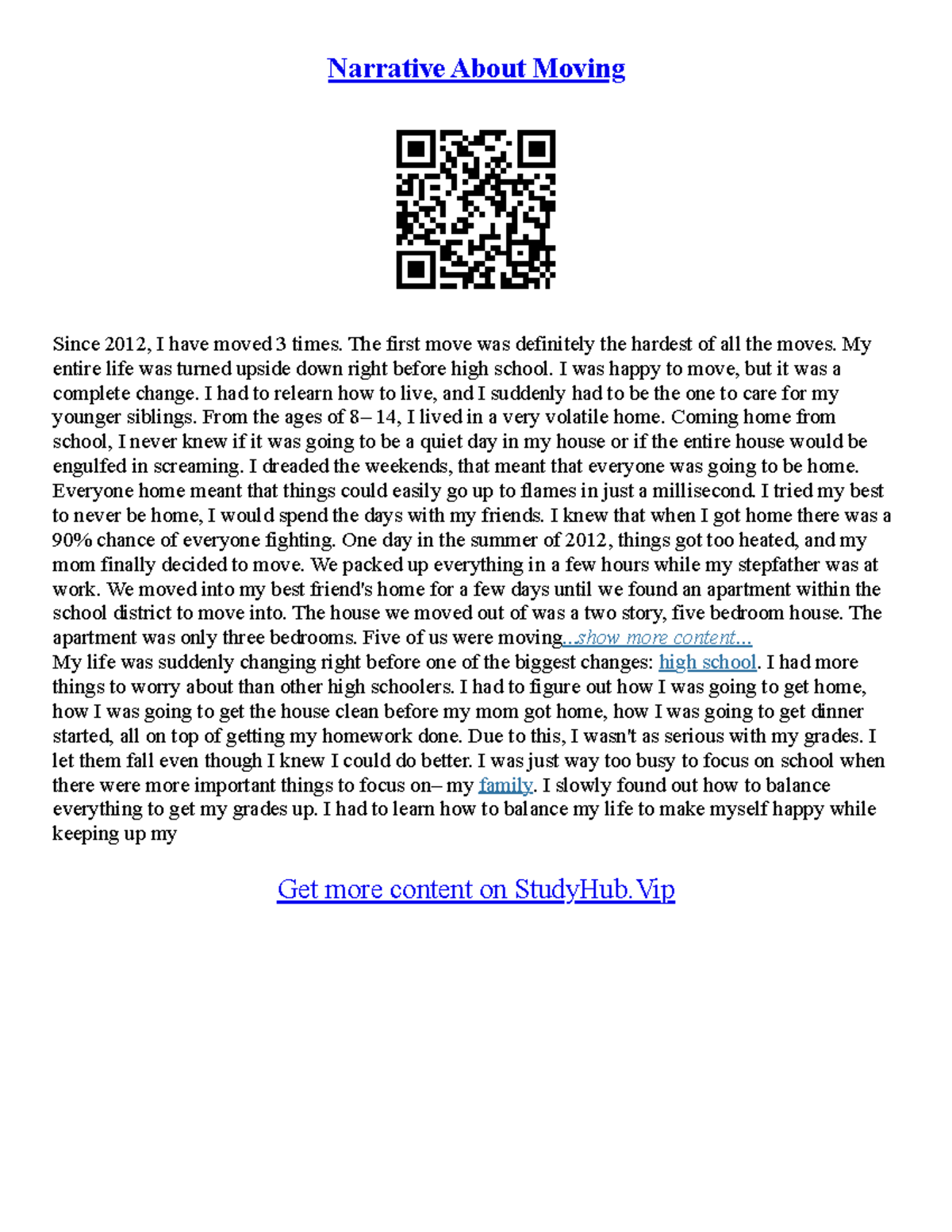 How To Write A Narrative Essay Introduction - Narrative About Moving ...