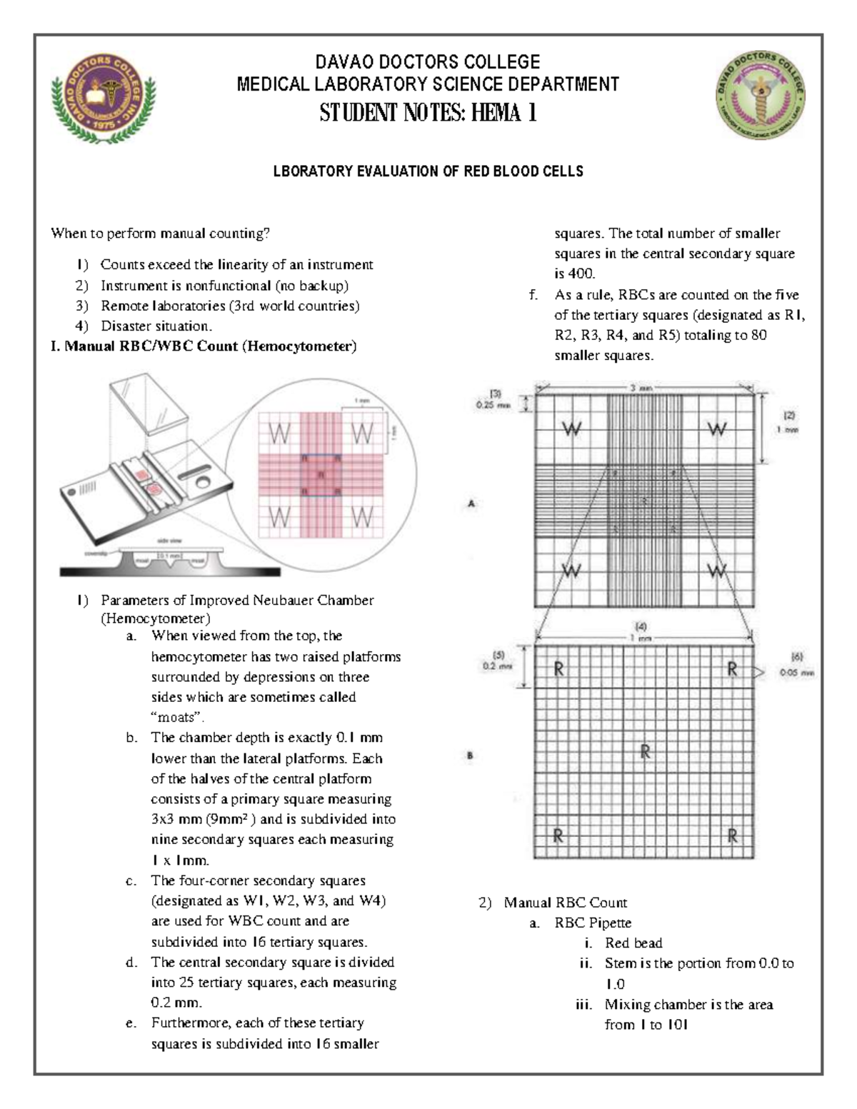 Laboratory Evaluation OF RED Blood Cells - Ethics - Studocu