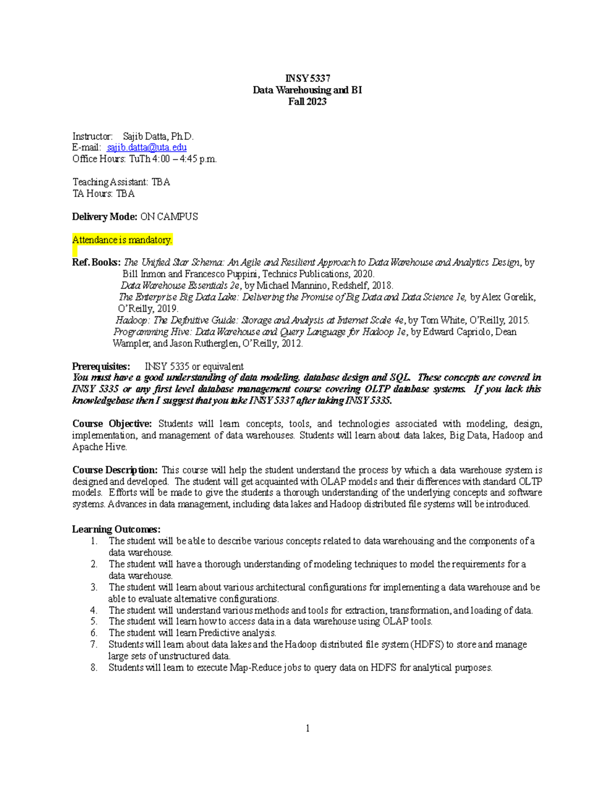 2023-FALL 2238-INSY-5337-002 - INSY 5337 Data Warehousing and BI Fall ...