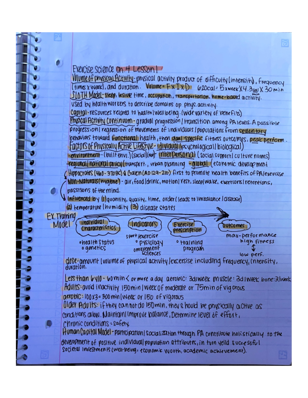 Ex Sci Ch 5 - Dr. Haile, lecture notes and applications - EXERSCI 161 ...