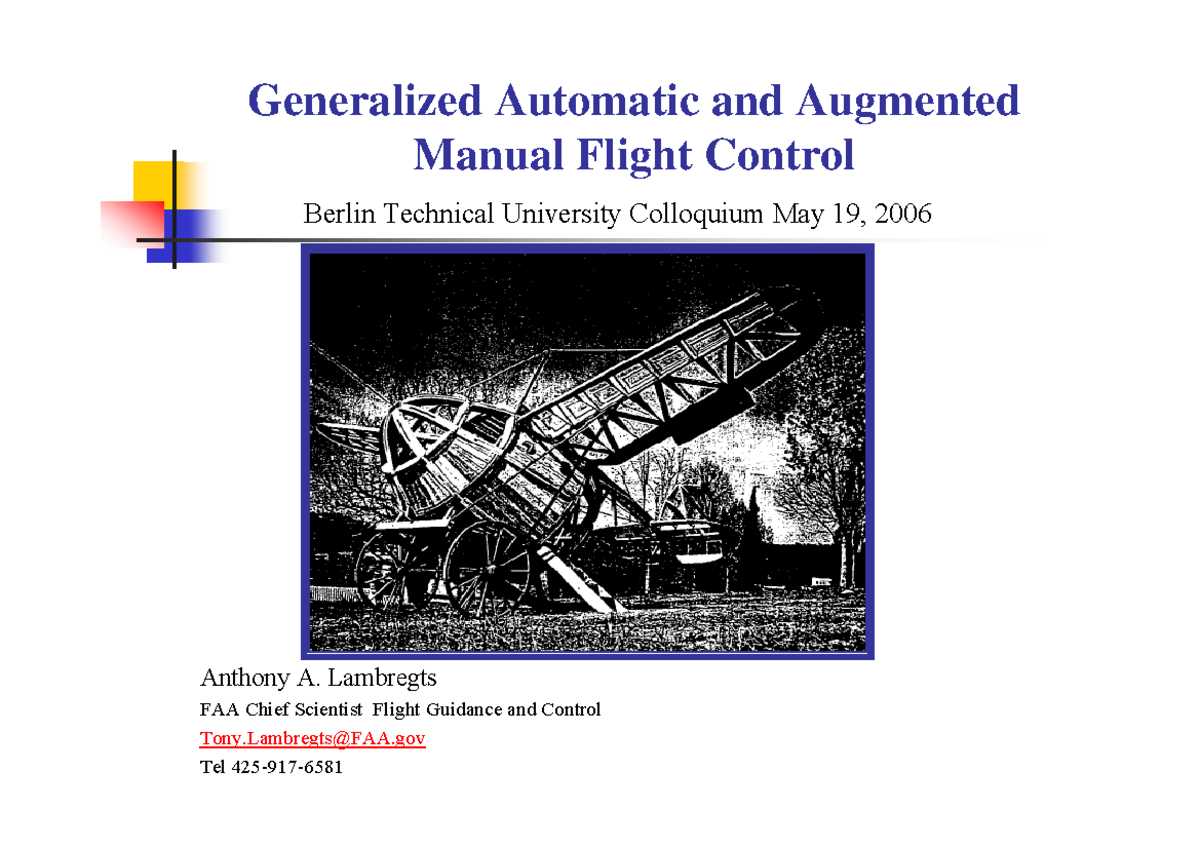 Automatic and Augmented Manual FC - Generalized Automatic and Augmented ...