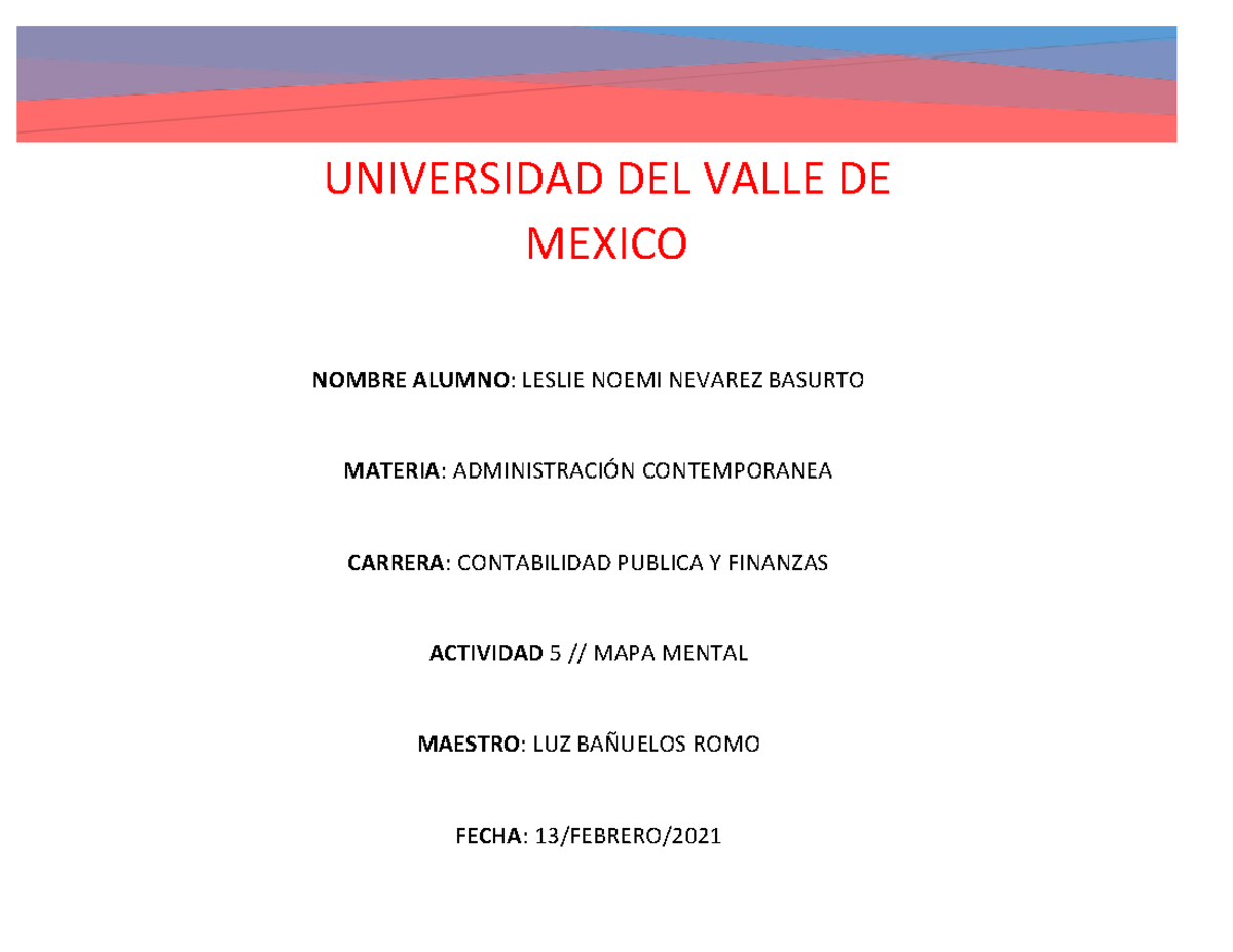 ACT5 LNNB ADMINISTRACION CONTEMPORANEA UVM - Administración ...