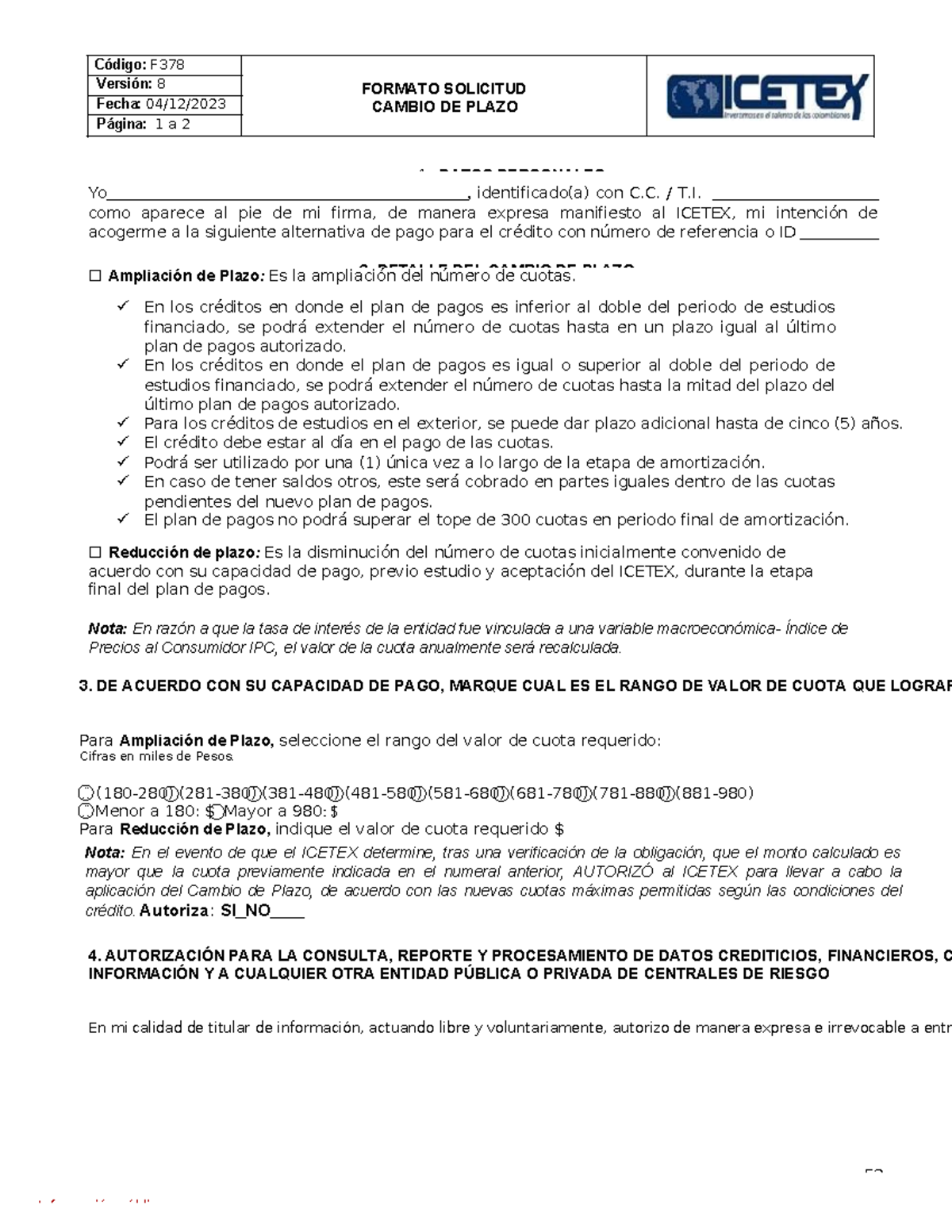 F378-Formato-solicitud-cambio-de-plazo-V8 - 2. DETALLE DEL CAMBIO DE ...