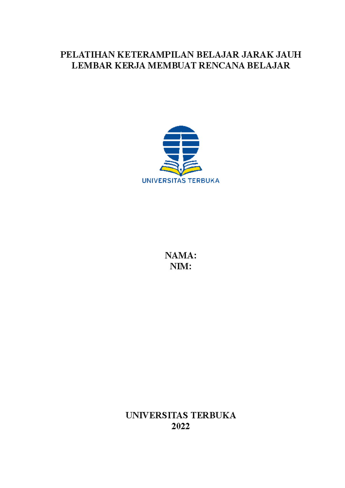 UT PBB Lpkbjj 2022 Pkbjj Lembar Kerja Membuat Rencana Belajar-2 ...