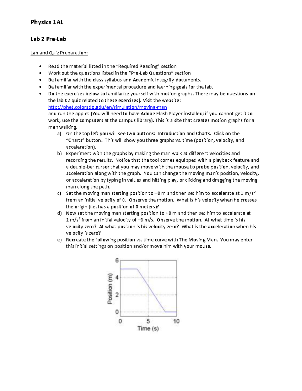 1ALLab 02Pre Lab - oogabooga - Physics 1AL Lab 2 Pre-Lab Lab and Quiz ...