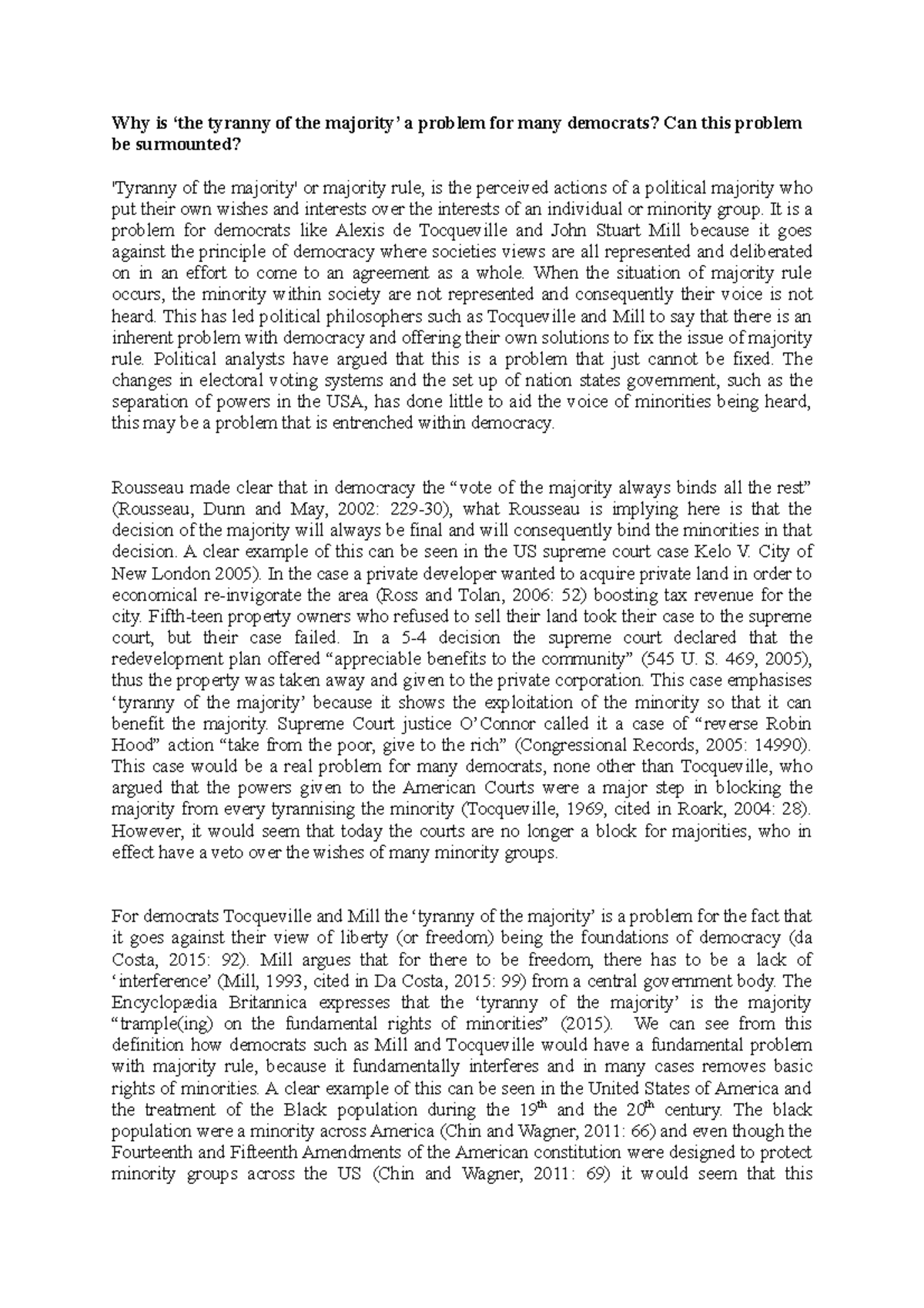 Why is ‘the tyranny of the majority’ a problem for many democrats - It ...