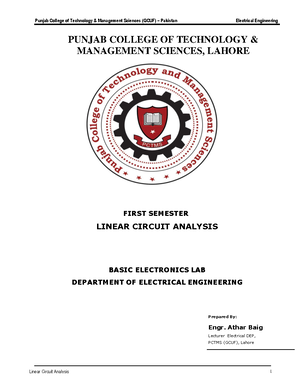 Lab 4 - Lab - Lab no. 4 Objective: Verification of VDR (Voltage ...
