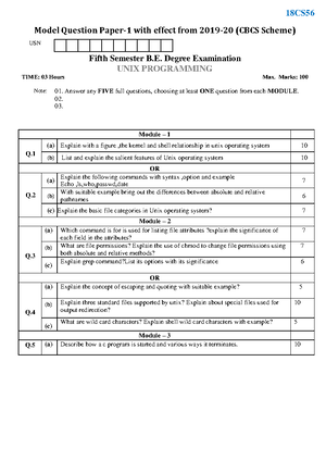 Constitution of India 18CPC39 - 18CS Model Question Paper-1 with effect ...