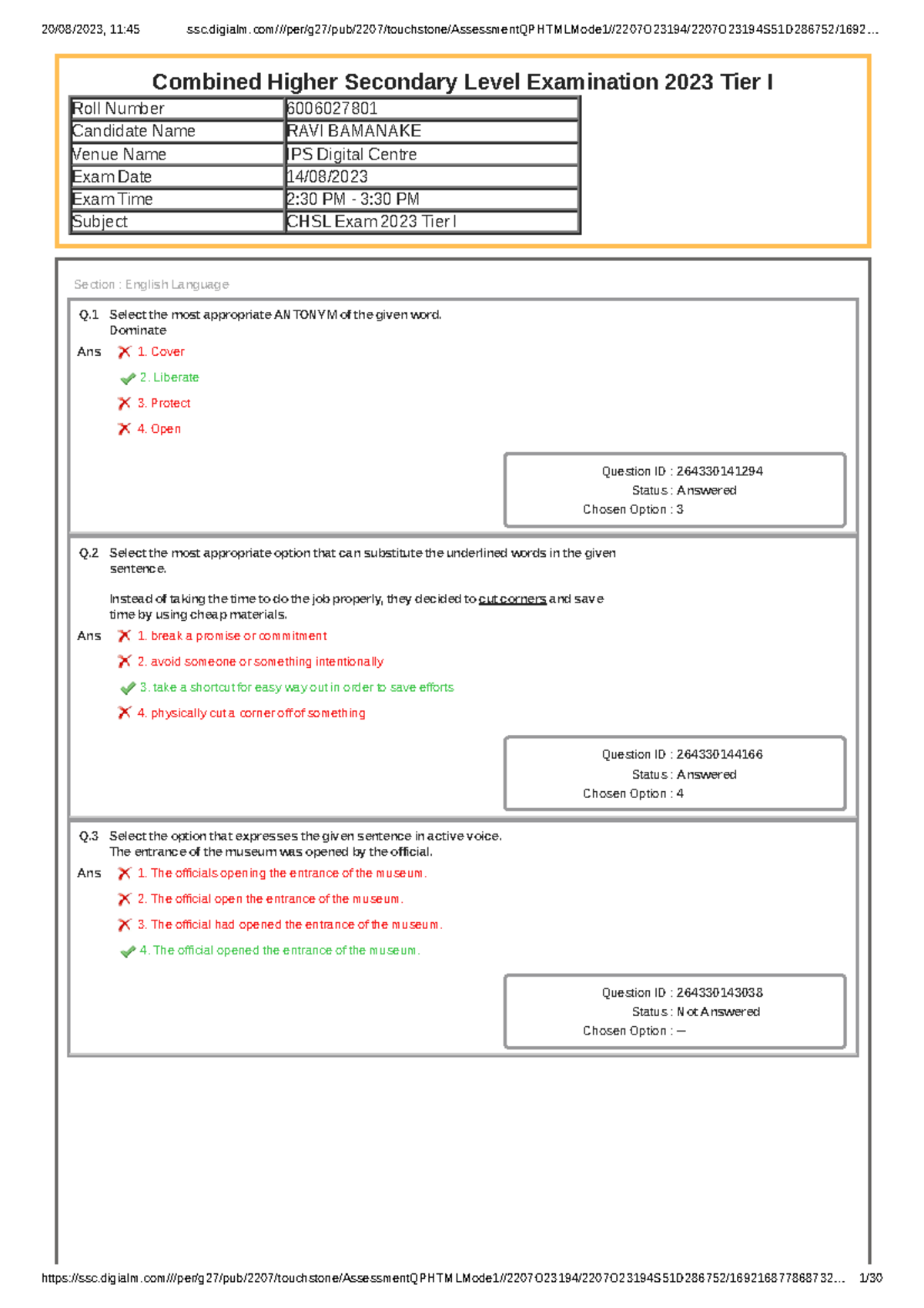 Ssc.digialm - hgffujyfhfdt - Q Select the most appropriate ANTONYM of ...