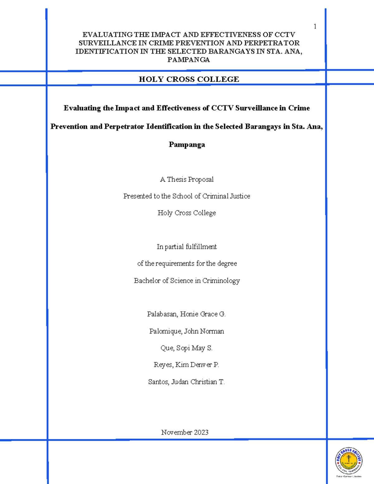 Group- Fiiveeee - NOTES - EVALUATING THE IMPACT AND EFFECTIVENESS OF ...