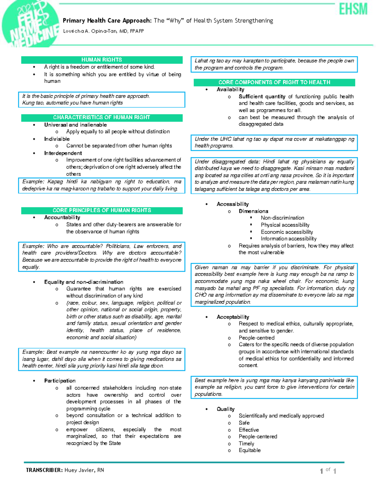 [EHSM] Primary Health Care Approach - The Why of Health System ...