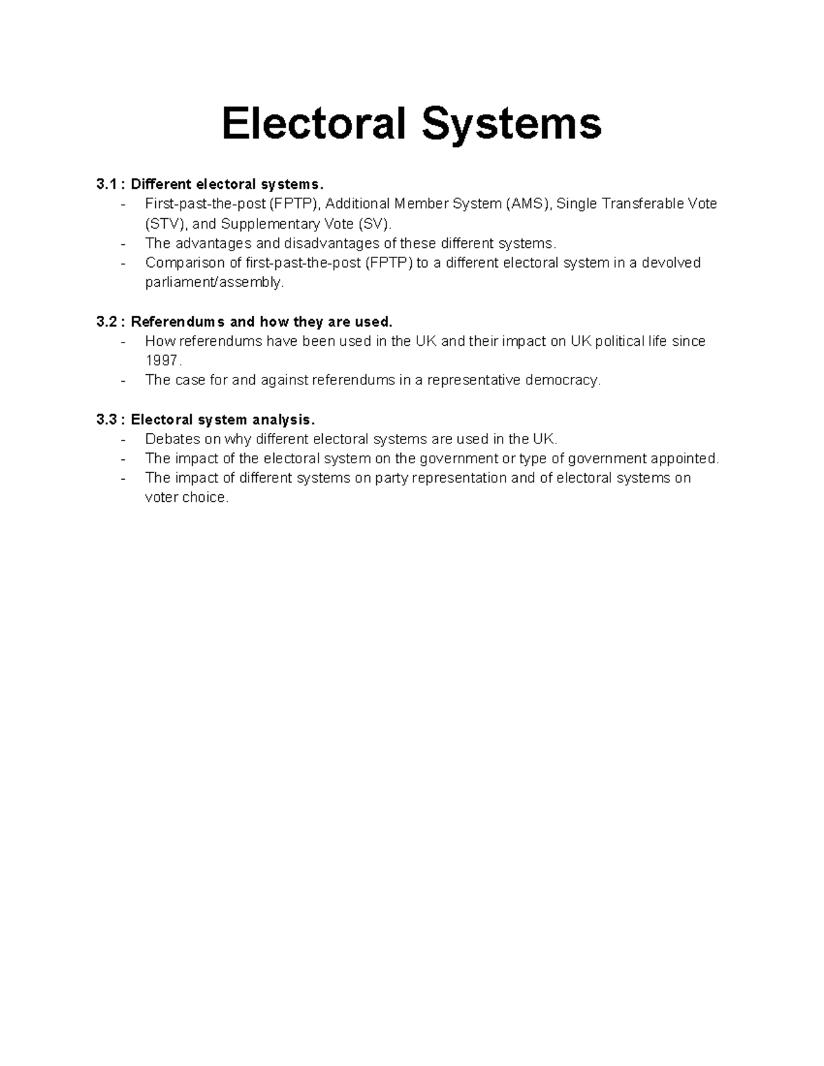 Electoral Systems - 6aidnc - Electoral Systems 3 : Different electoral ...