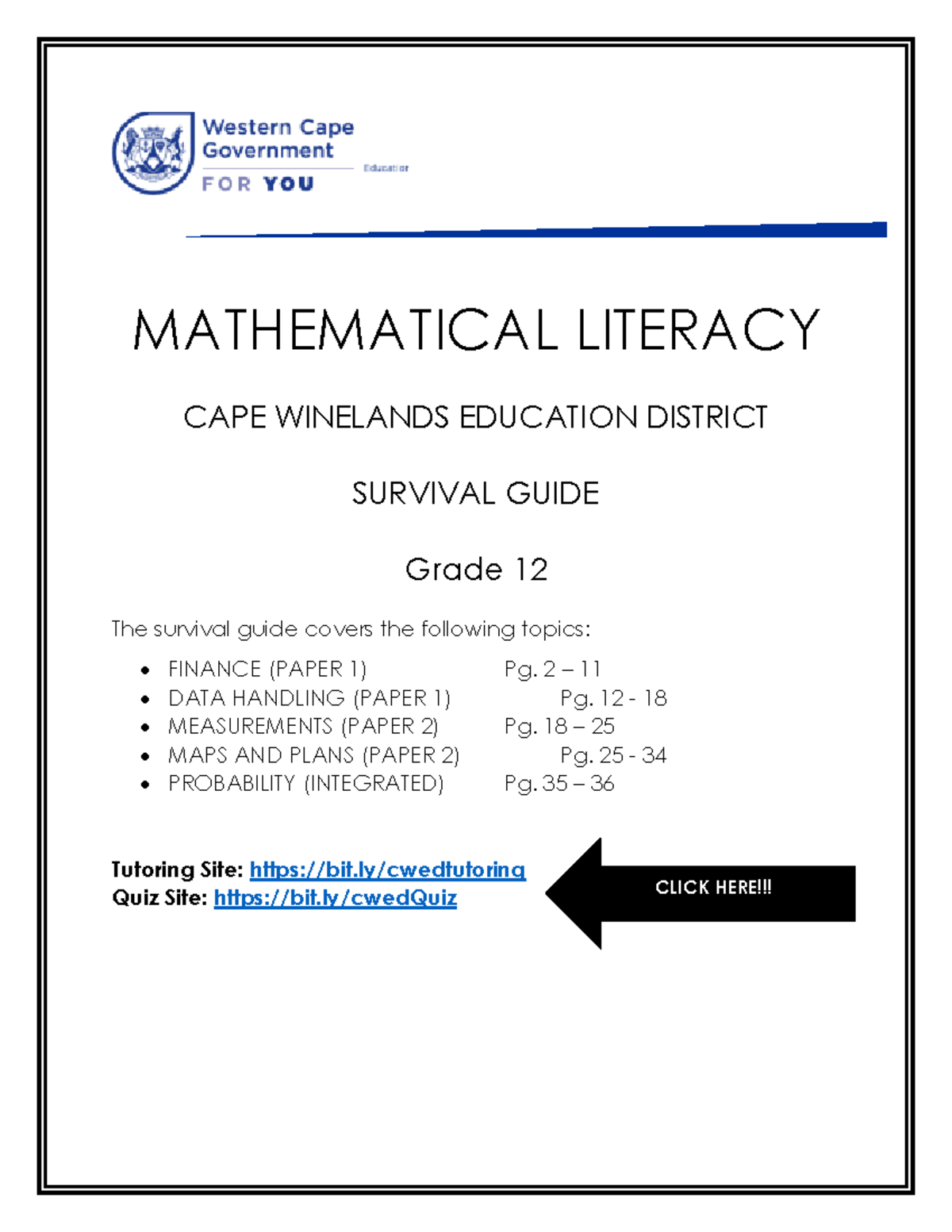 Survival Guide Gr 12 Mathematical Literacy Eng - MATHEMATICAL LITERACY ...