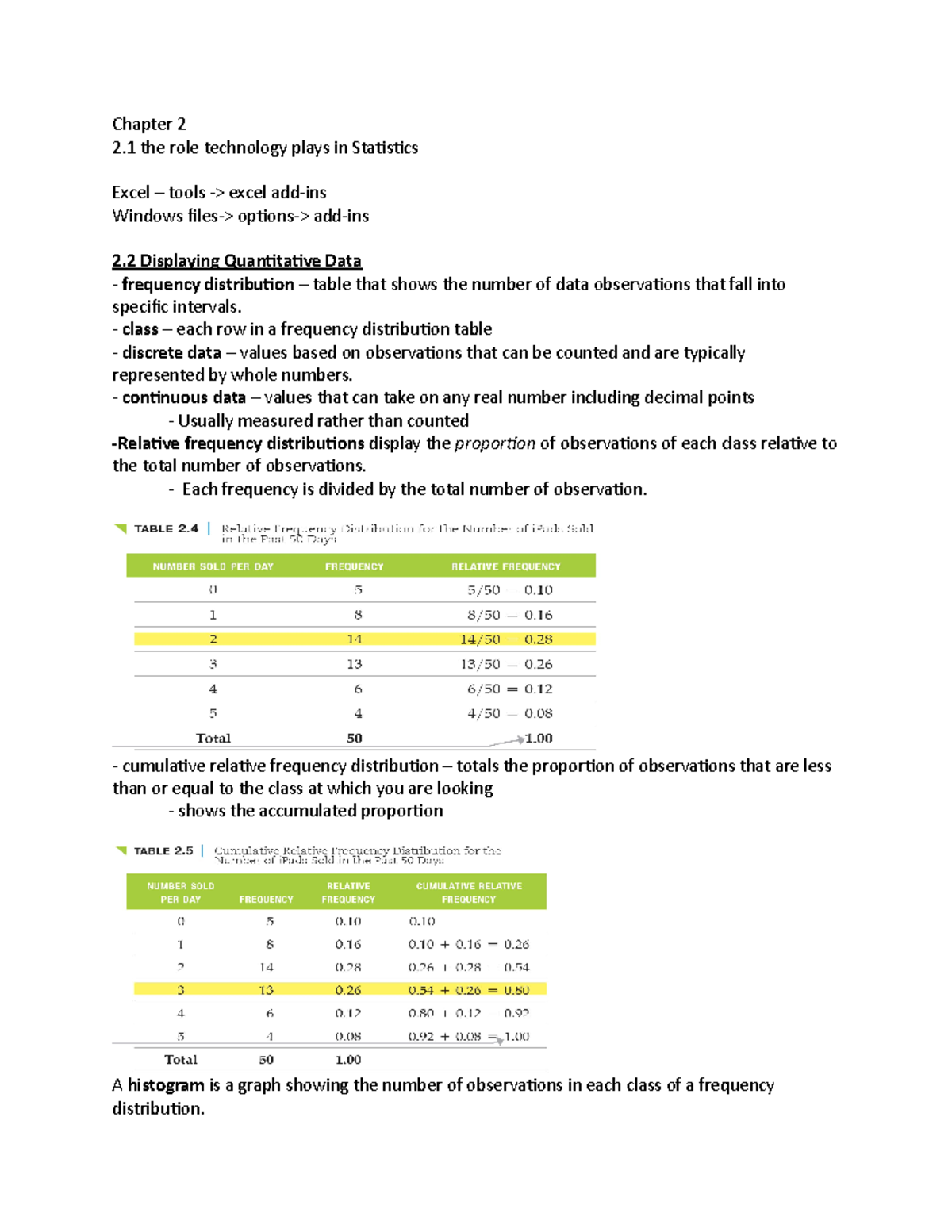 QMB 210 chapter 2 - lecture notes from class - Chapter 2 2 the role ...