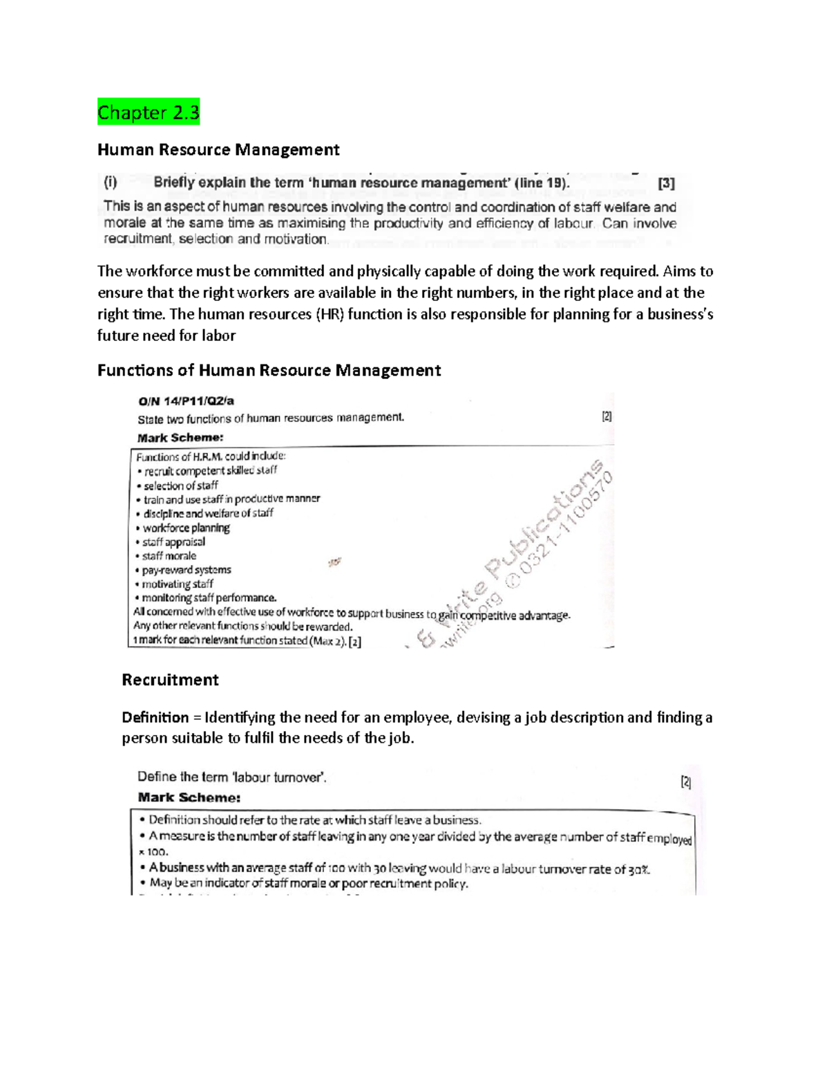 Chapter 2 - intro to business p2 - Chapter 2. Human Resource Management ...