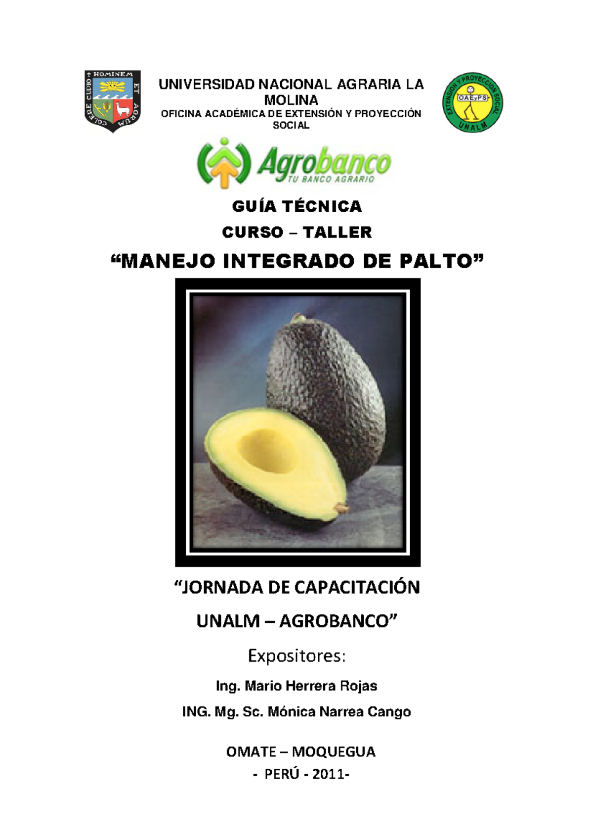 Guia tecnica de palto - BUENA BUENA - “MANEJO INTEGRADO DE PALTO ...