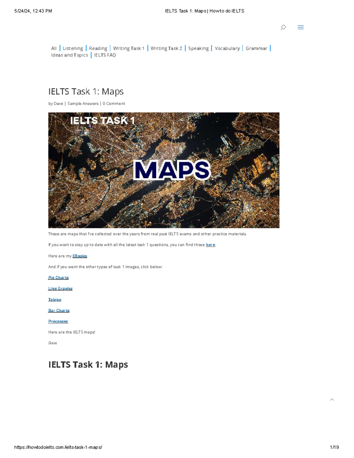 Ielts Task 1 Maps How to do Ielts - All Listening Reading Writing Task ...