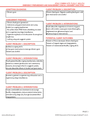 ATI Clinical Judgment Case Study Evidence-Based Practice - atitesting ...