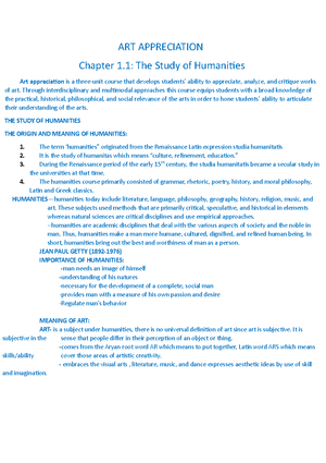 ART Appreciation- Chapter 2- Types OF Expression - ART APPRECIATION CHAPTER 2: TYPES OF ...