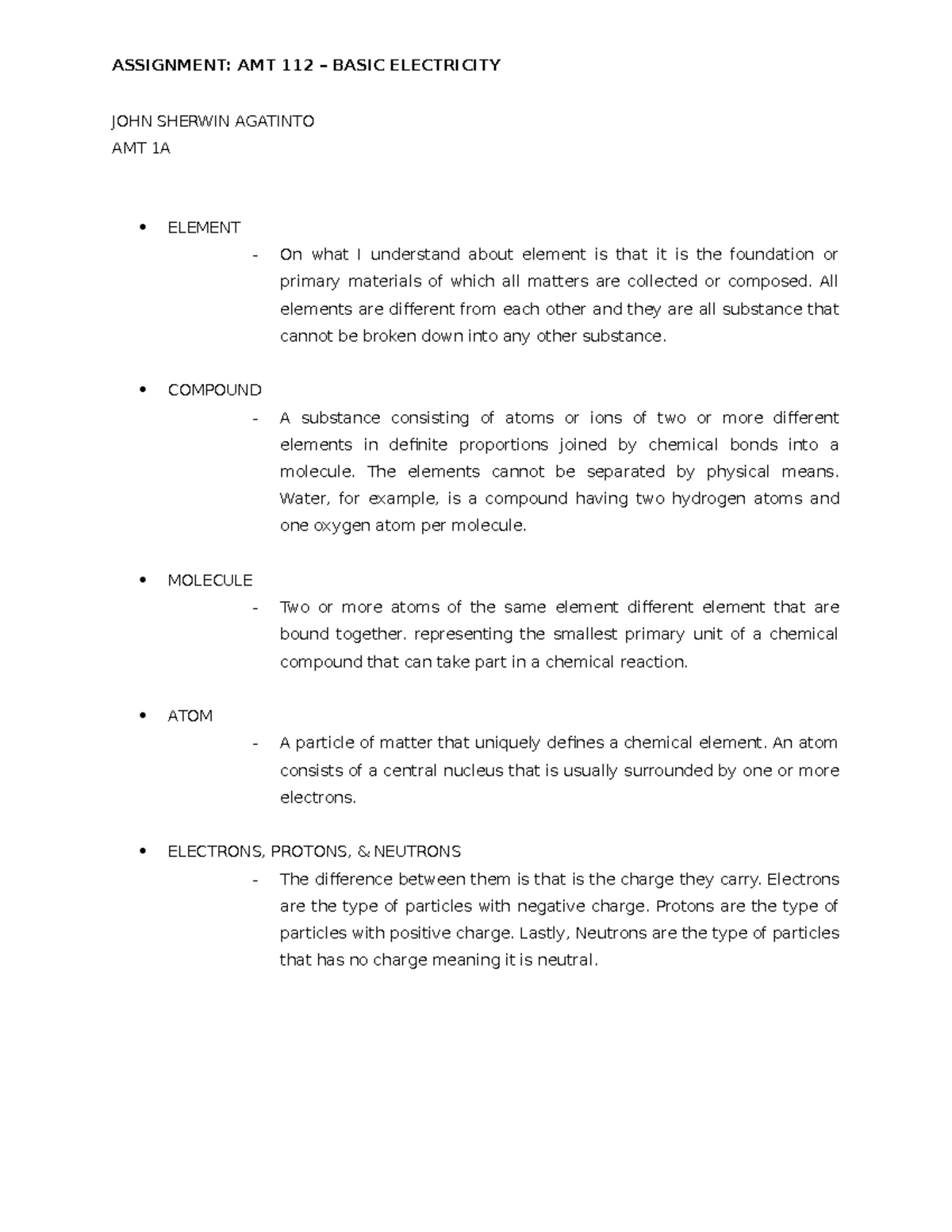 ACT1(AMT112) - I NEED SOME FILES FOR REVIEWING PURPOSES - ASSIGNMENT ...