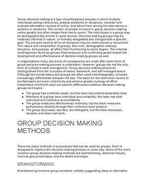 Group Decision Making Definition, Advantages, Disadvantages, Strengths ...