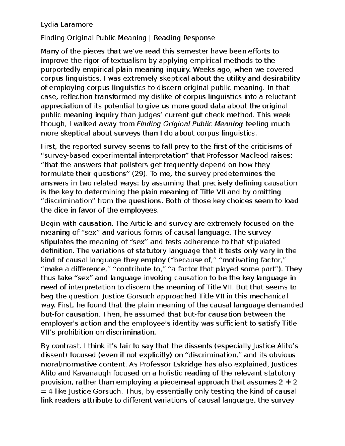 Finding Original Public Meaning Reading Response - Finding Original ...