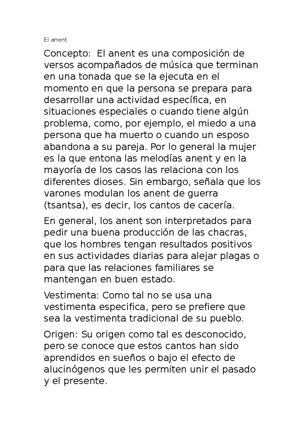 Bailes EL Oriente - El anent Concepto: El anent es una composición de ...