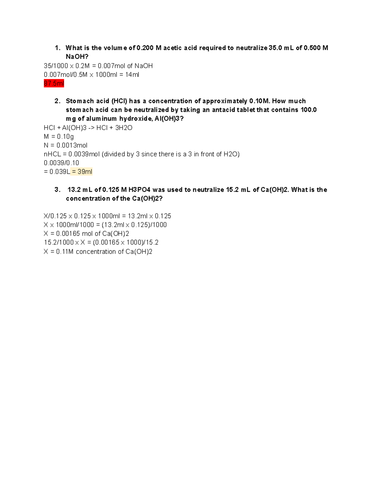 Acid base Calculations - What is the volume of 0 M acetic acid required ...