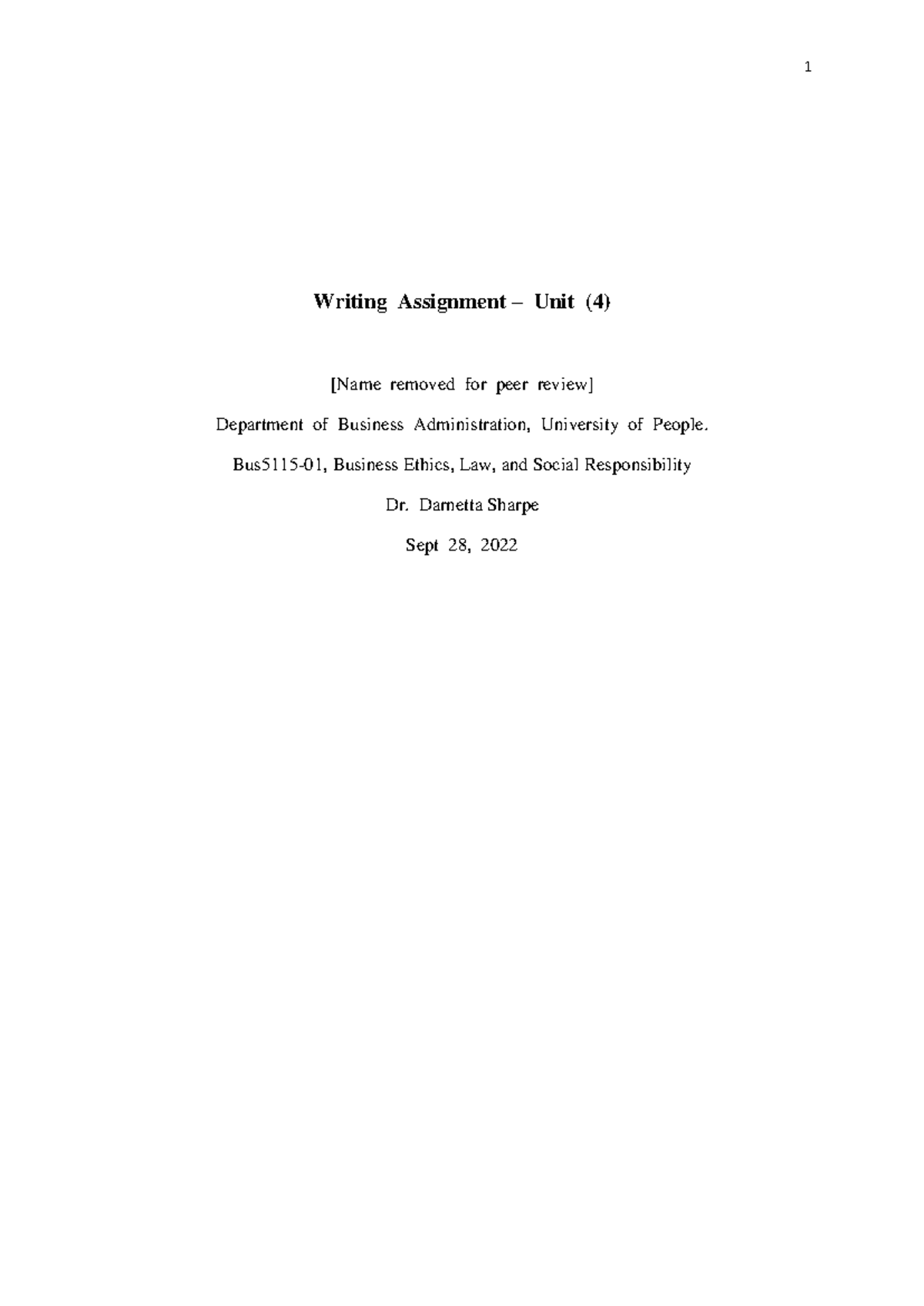 WA4-Uo People - This is the written assignment for unit 4 - Writing Assignment – Unit (4) [Name ...