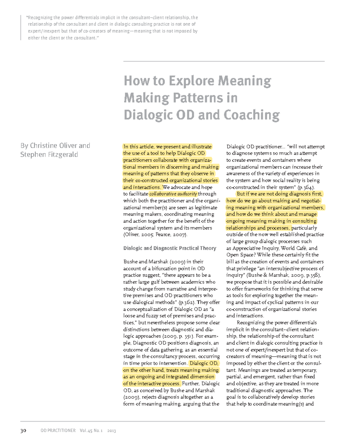 How to Explore Meaning Making Patterns in Dialogic OD and Coaching - By ...