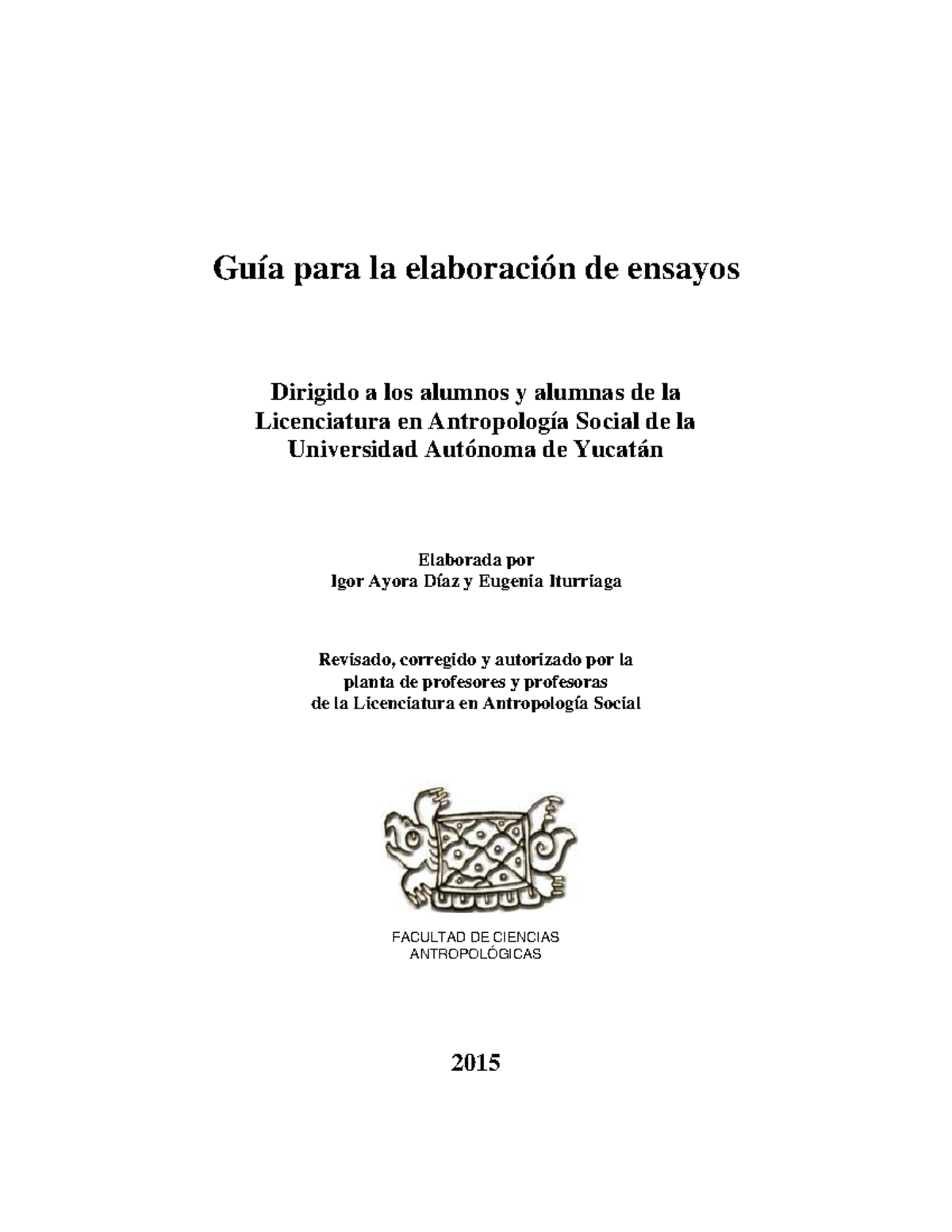 Guia para la elaboración de ensayos académicos - Guía para la ...