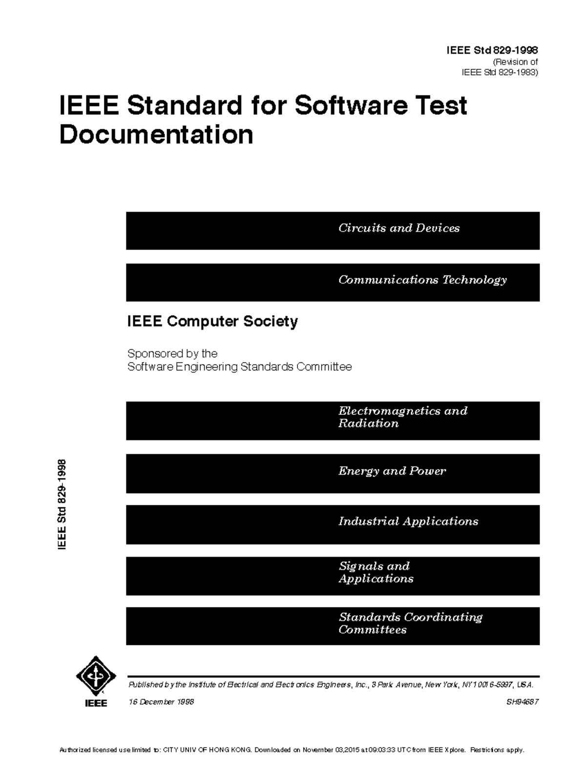 IEEE Std 928 1998 - IEEE Std 928 1998 - Circuits and Devices Communications Technology - Studocu