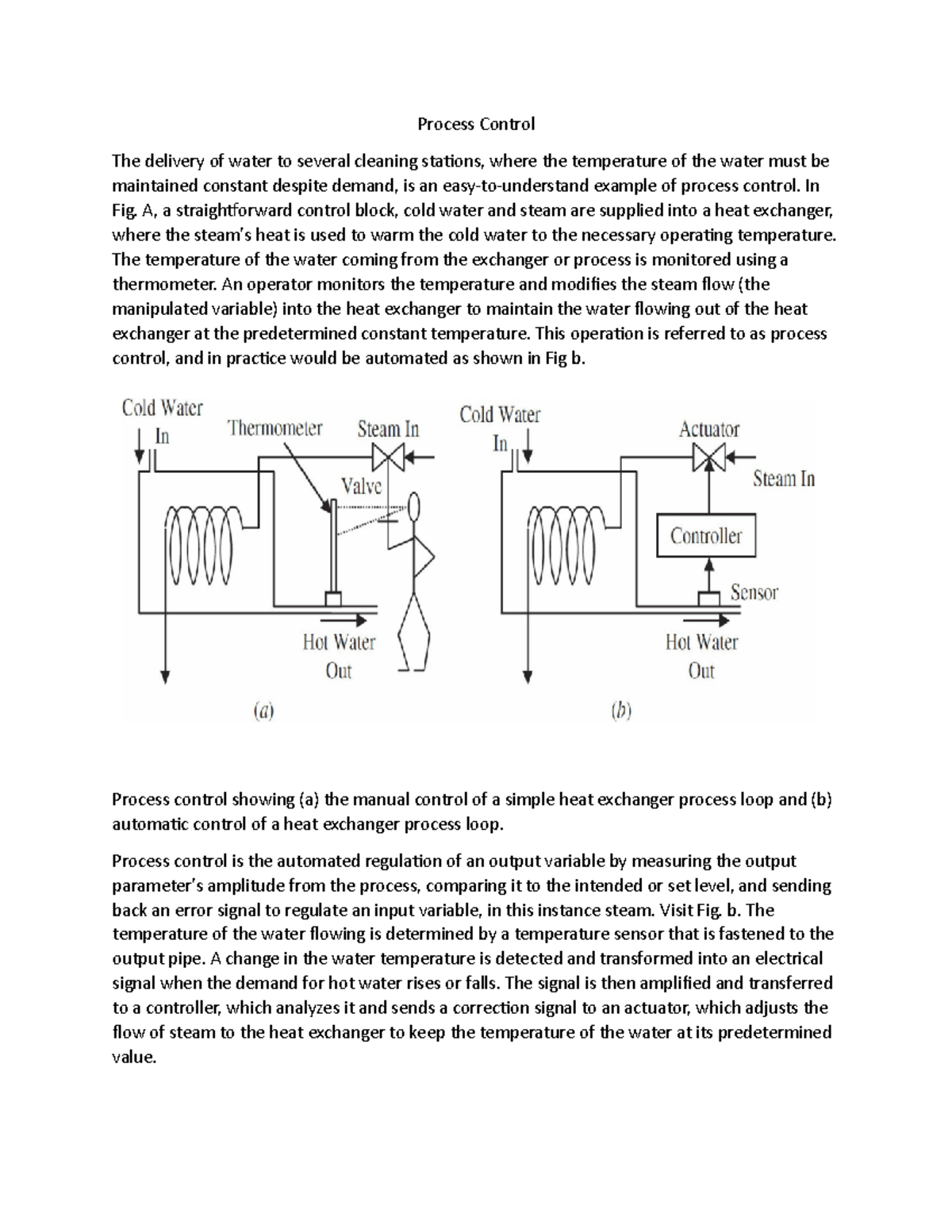 Process Control lecture #01 - Process Control The delivery of water to ...