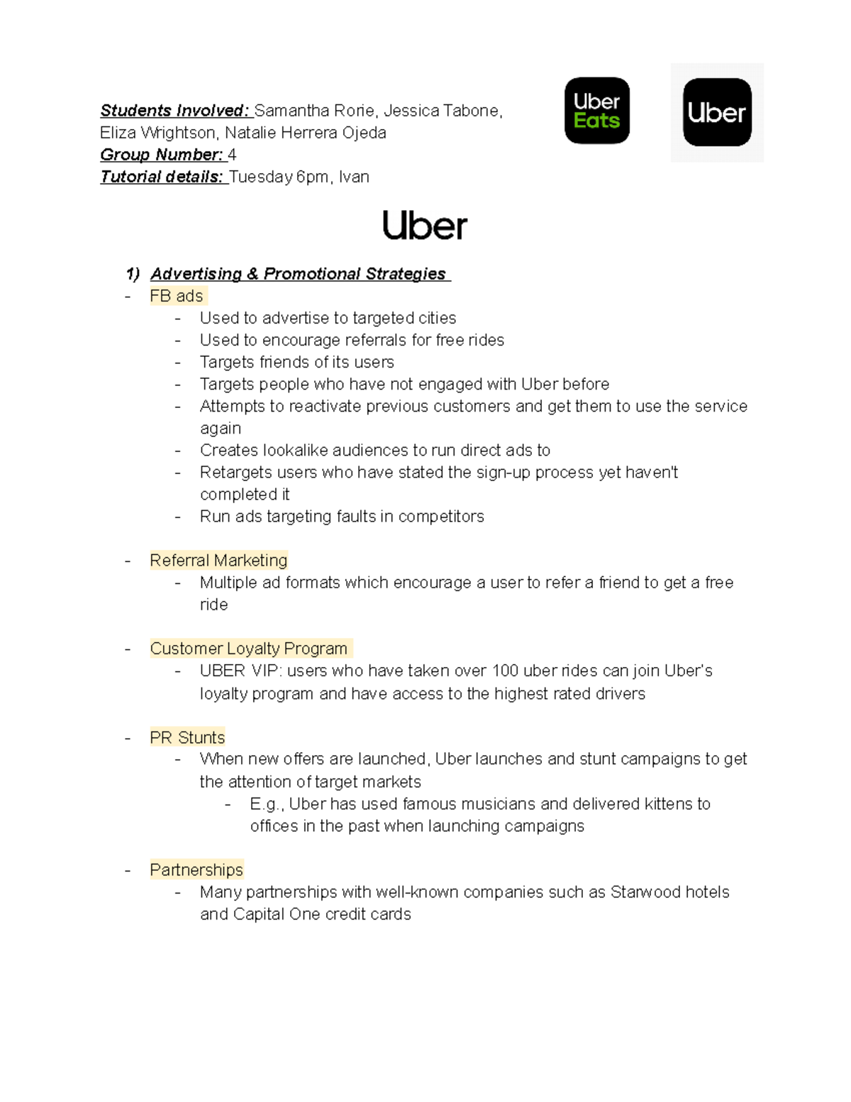 Marketing Technologies Weekly Paritipation Writing - Students Involved ...