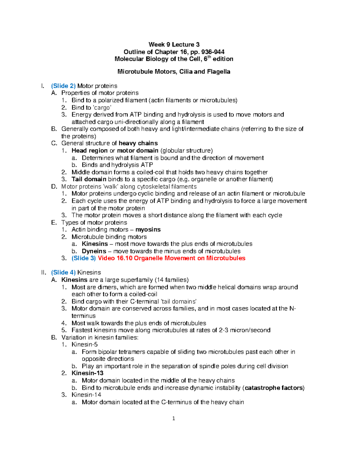 Biol4004 09 Outline 3 2016 Week 9 Lecture 3 Outline Of Chapter 16 Pp 936 944 Molecular
