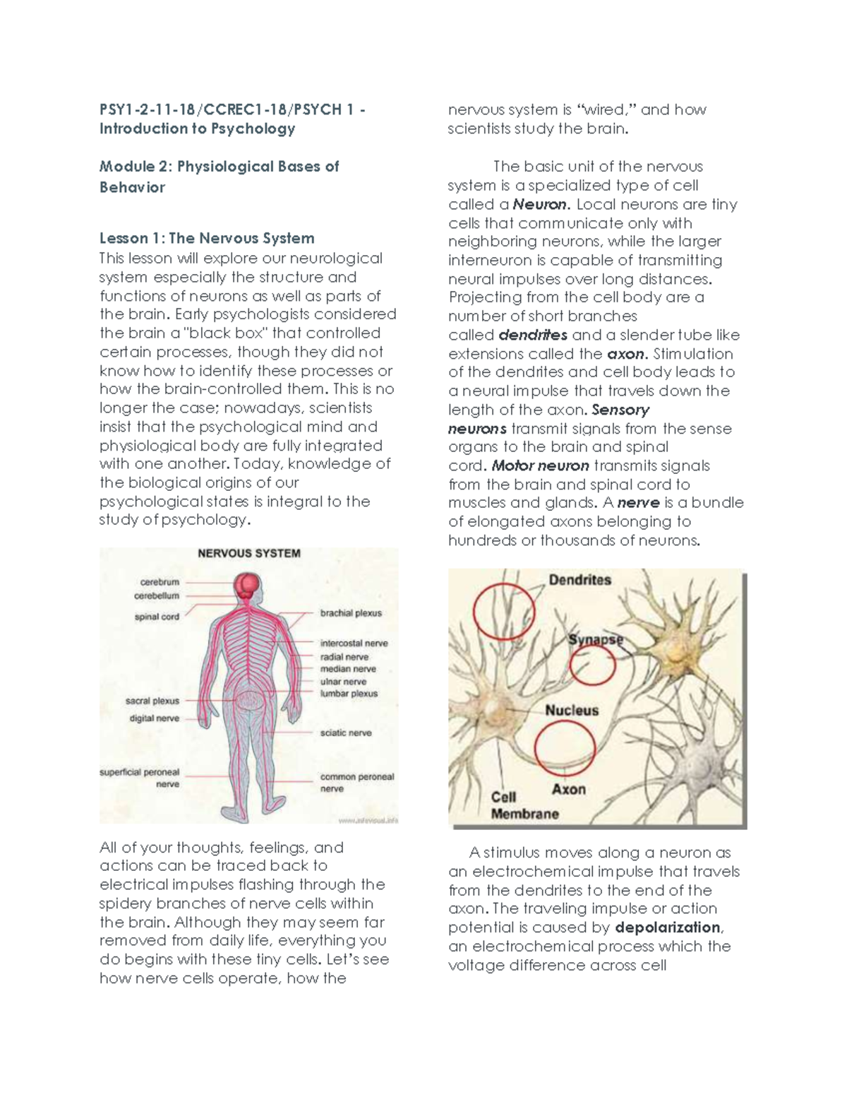 Introtopsych Mod2L1-3 - PSY1-2-11-18/CCREC1-18/PSYCH 1 - Introduction ...
