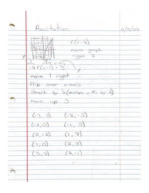 Exam 1 Review - MATH 111 Exam 1 review The following are review ...