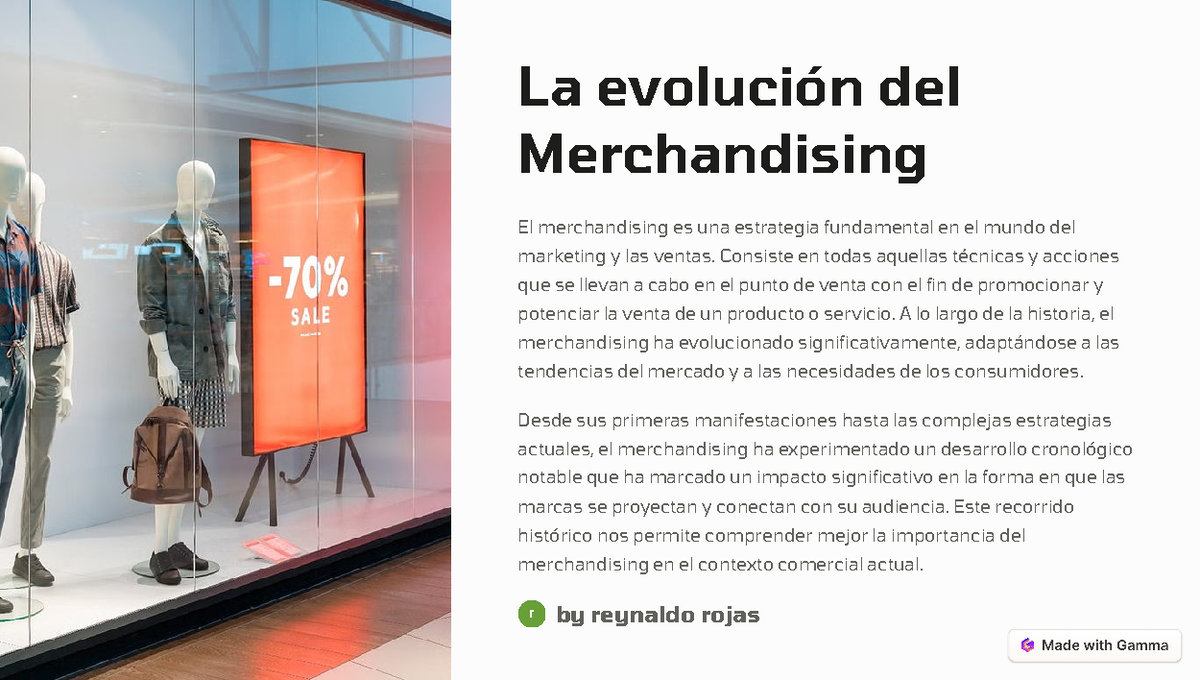 Evolucion del Merchandising 2 - La evolución del Merchandising El ...