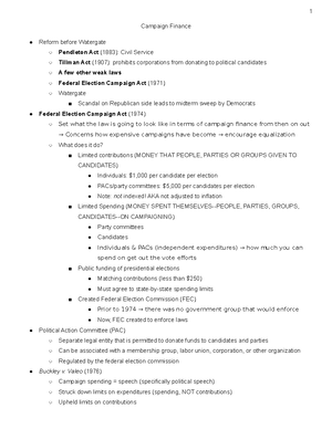 Midterm Review - Summary American Political Parties - POLS 30010 ...