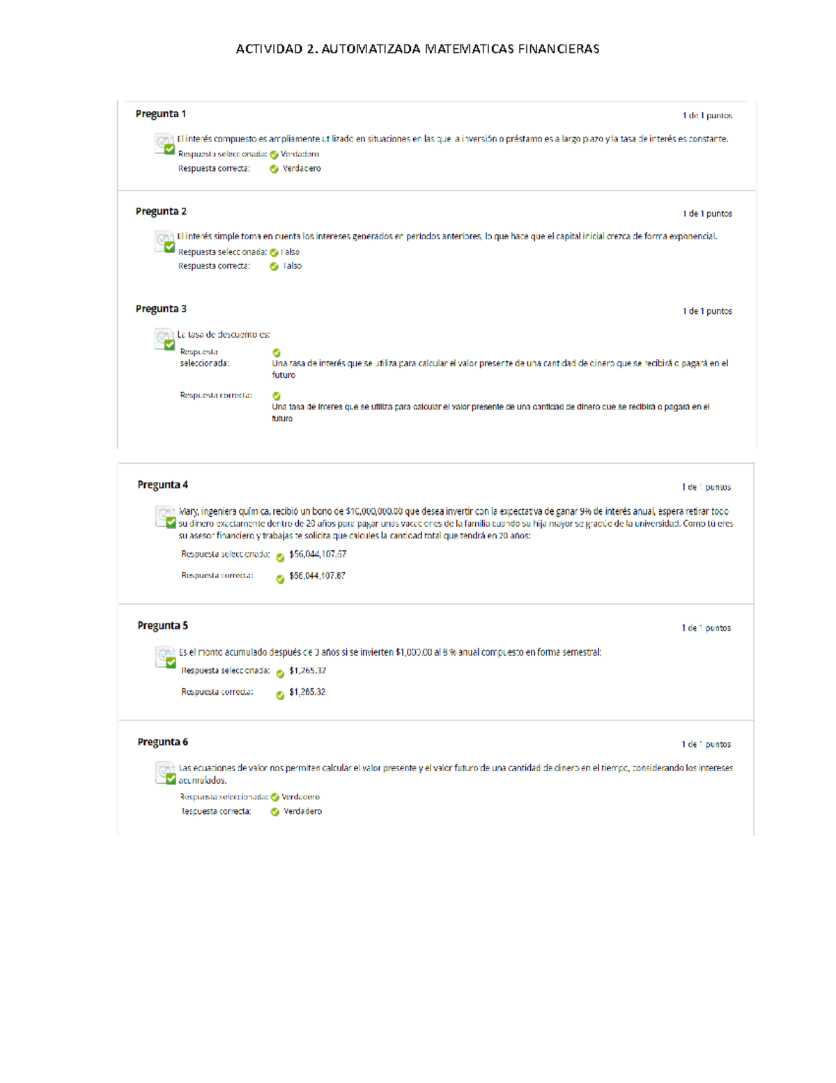 Matematicas Financieras Actividad 2 Automatizada - Matemáticas ...