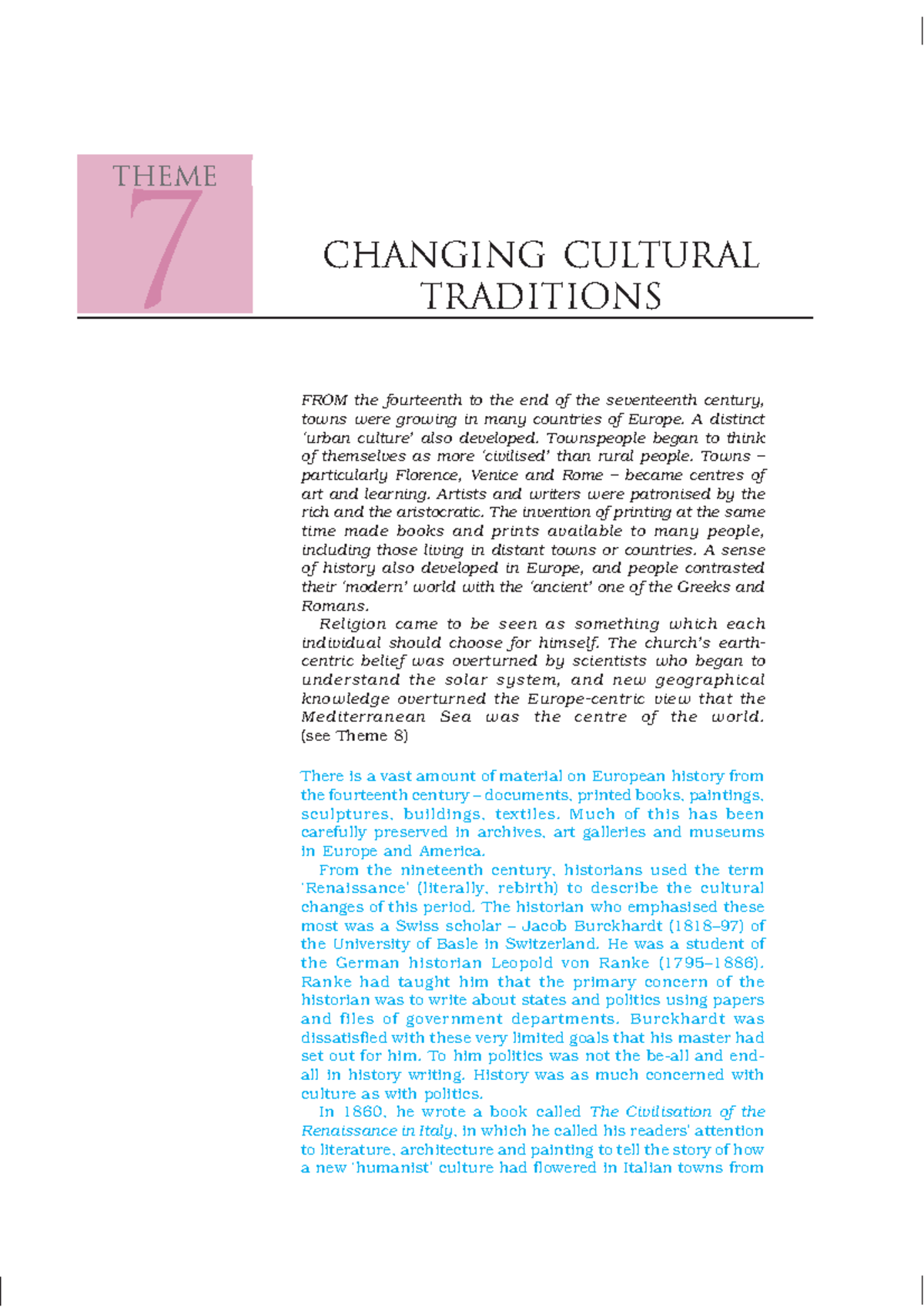 Changing cultural changing-complete History - THEME 152 THEMES IN WORLD ...