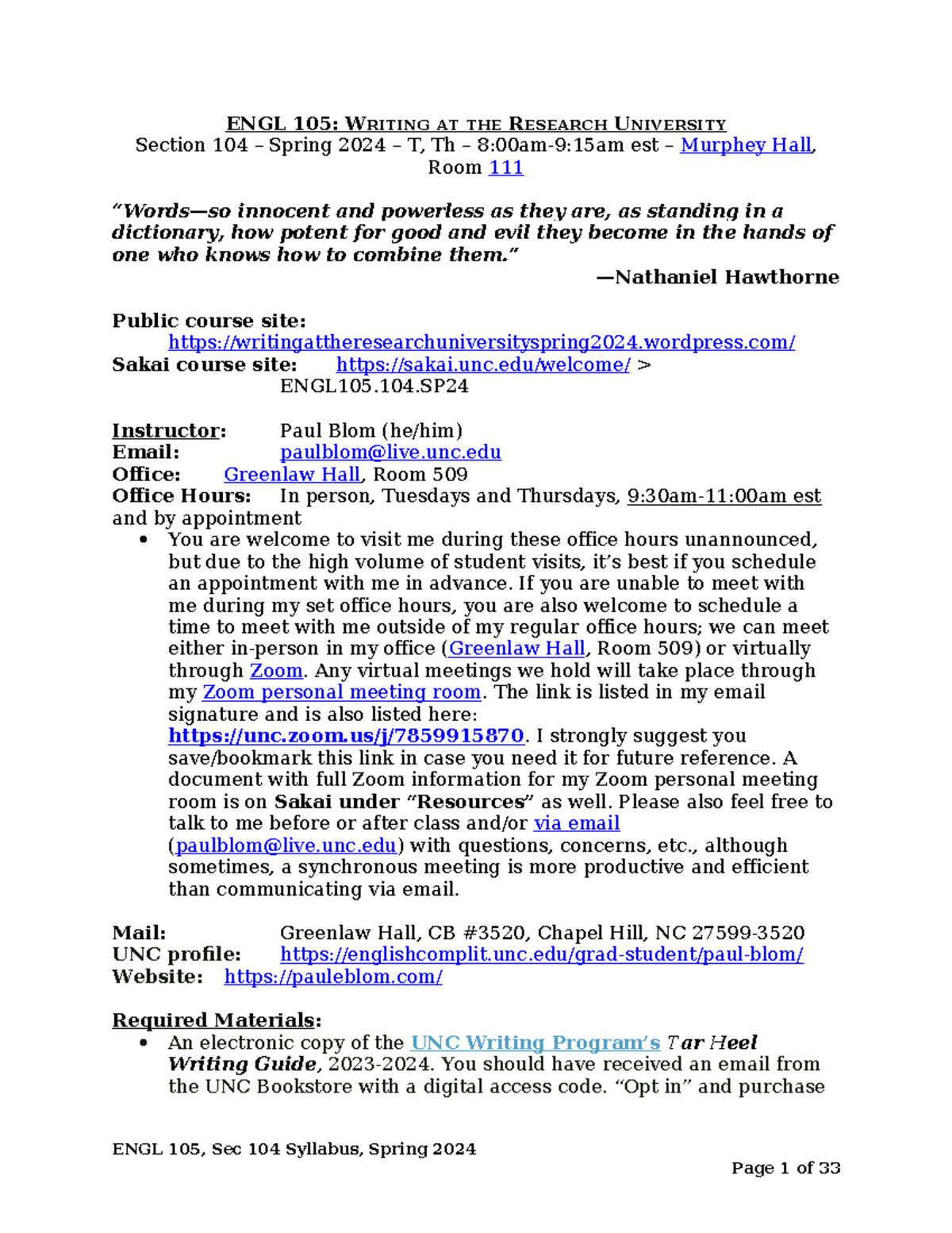 ENGL105+Sec+104+-+Spring+2024+Syllabus - ENGL 105: WRITING AT THE ...