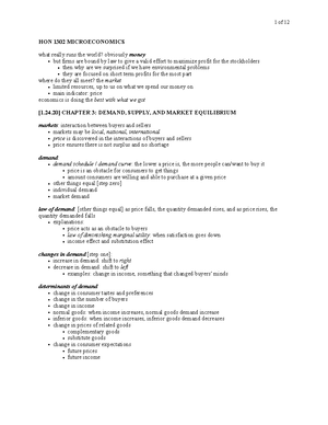 Microeconomics Final Attack Sheet Formulas - ECONOMICS CHEAT SHEET ...