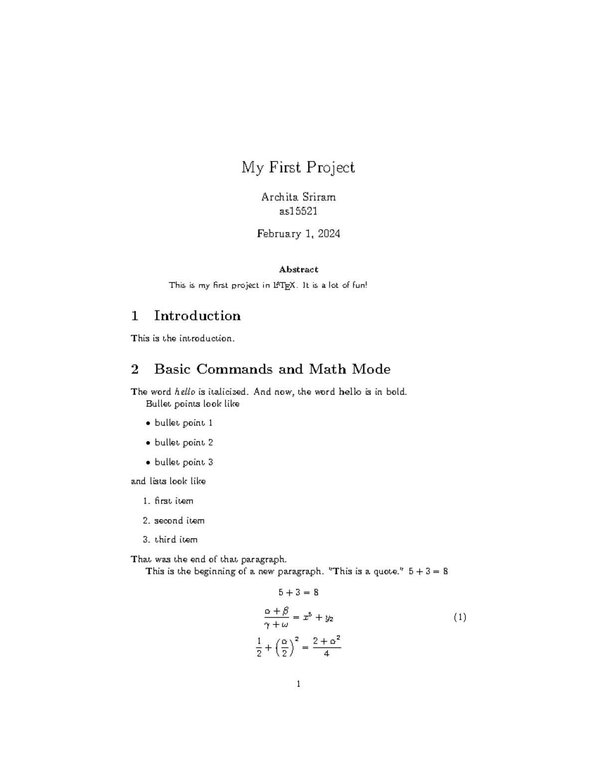 My First Project - My First Project Archita Sriram as February 1, 2024 ...