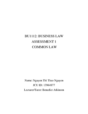 D BU1112 SP53 2021 Final Exam - BU1112 Business Law Final Exams SP53 ...